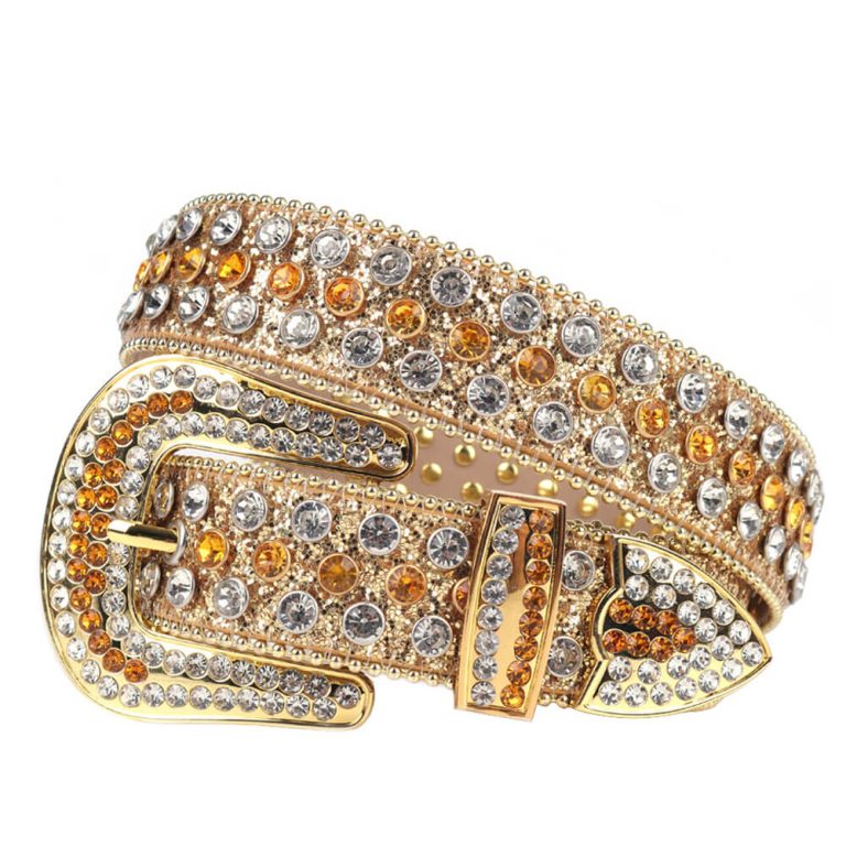 Western Leather Plus Size Rhinestone Belt - The DNA Belt